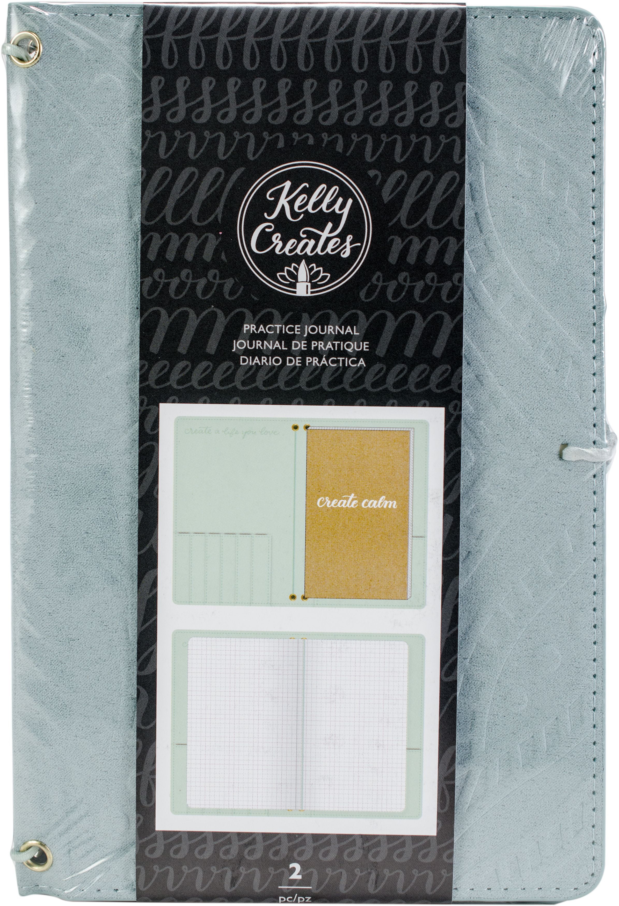 Kelly Creates Practice Journal-Suede Cover & 20 Page Grid Insert ...