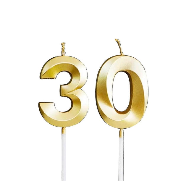 velas de cumpleaños para tarta de cumpleaños número 30 para celebrar la ...