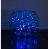 20 ft. 100-Micro LED Integrated LED Solar String Light in Blue ...