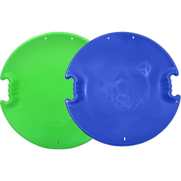 Superio Round Snow Saucer Sled, Red and Fuchsia 2 Pack Spiral 26 ...