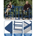 3 Piece Outdoor Bar Height Table and Chairs, All Weather HDPE Patio Bar ...