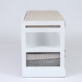 White Wood Storage Bench - Walmart.com