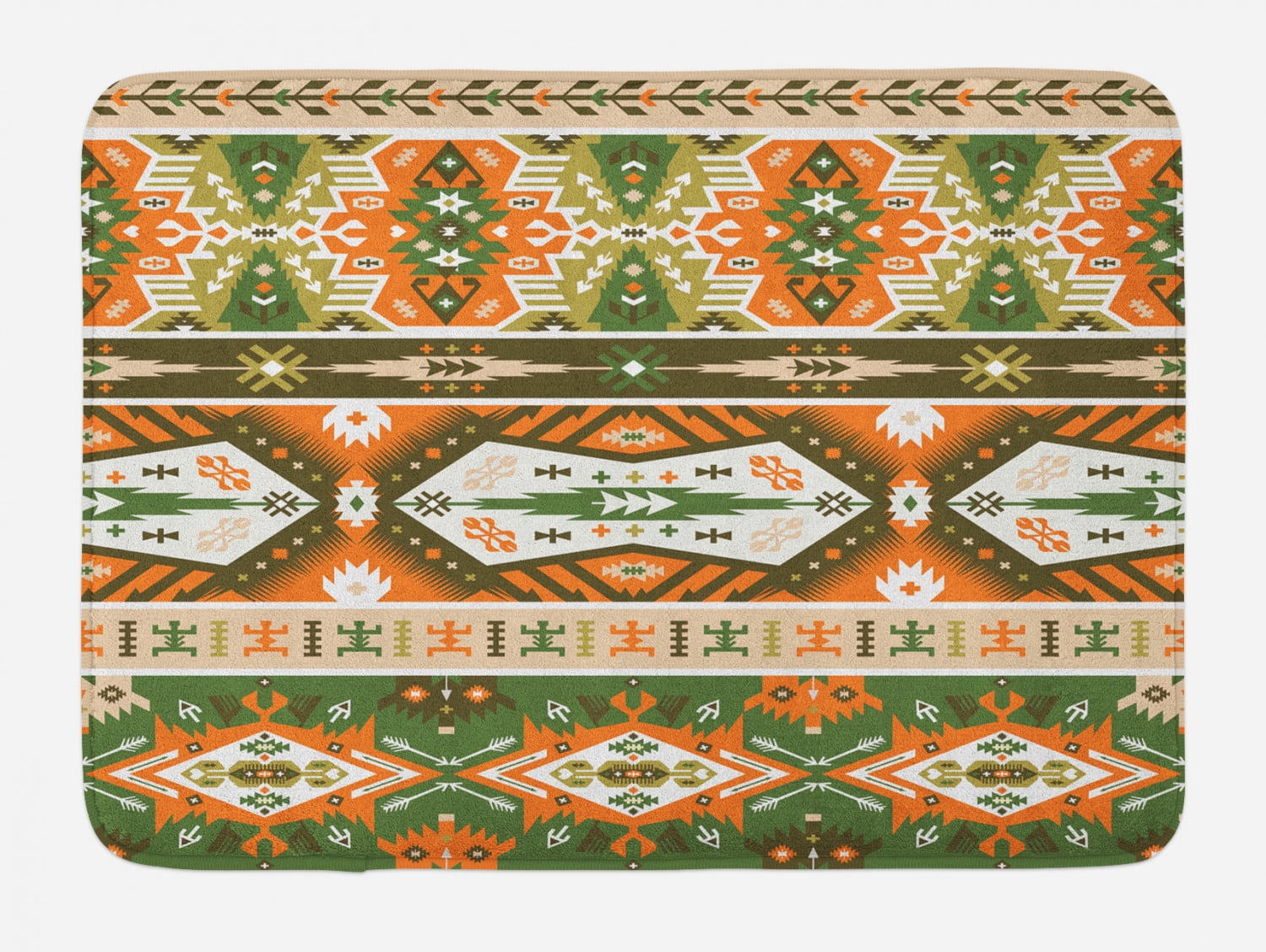 Tribal Bath Mat, Vector Design with Tattoo Aztec Mayan Culture Style ...