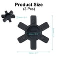 3pcs L090/L095 Jaw Coupling Insert NBR Rubber L-Jaw Coupler Set, Black ...