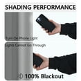 1pc Solid color full shading and sun protection 100% Blackout curtains ...