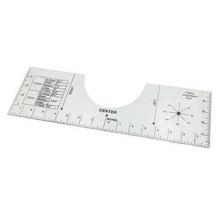 T-Shirt HTV ment Ruler Tool/Guide,T-square Ruler Guide Size Chart for ...