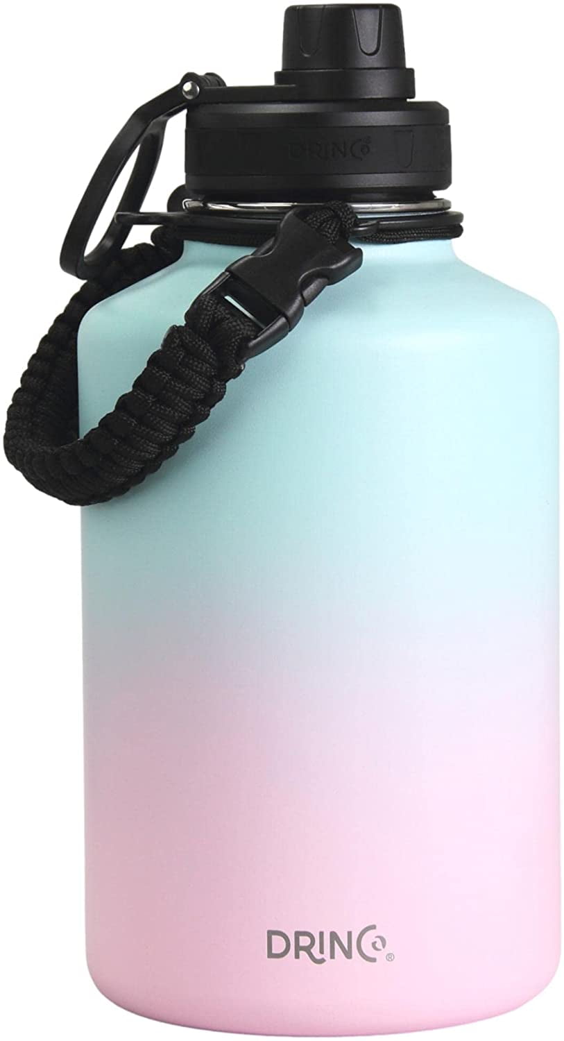 Drinco Water Bottle Double Wall Vacuum Insulated Stainless Steel, 64oz ...