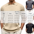 Ceisia Men Vertical Ribbed Knit Notch Collar Short Sleeve Slim Fit Polo ...