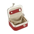 Royal Bagger Genuine Leather Mini Jewelry Coin Purse Solid Color Kiss ...