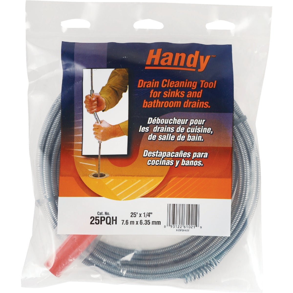 General Wire 1/4 In. x 25 Ft. Carbon Steel Cleanout Drain Auger 25PQH ...