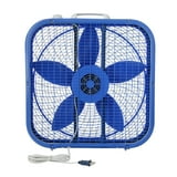 Lasko Cool Colors 20" Energy Efficient Box Fan, 3 Speeds, 22.5" H, Blue ...