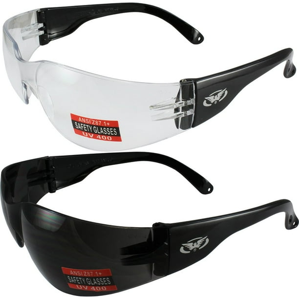 Two Pairs Of Global Vision Rider Safety Motorcycle Riding Sunglasses