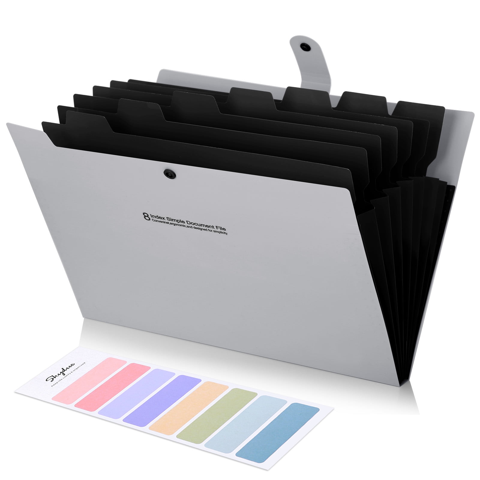 SKYDUE Expanding File Folder 8 Pockets，Letter A4 Paper Accordion Document Organizer - Walmart.com
