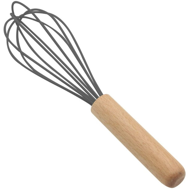Kitchen Silicone Whisk, Balloon Mini Wire Whisk, Wooden Handle ...