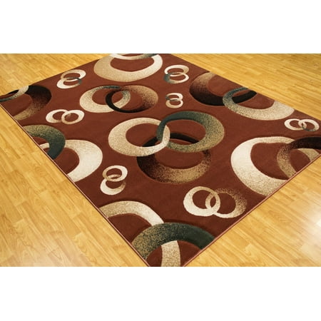 Hr Brick, Beige, Burgundy And Brown Circles And Modern Abstract ...