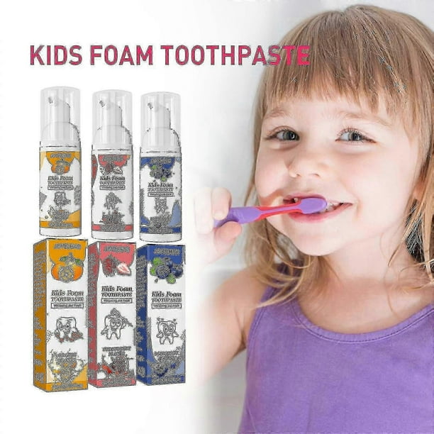 Children's Foam Toothpaste - Anti-cavity, Brightening, Fruit Flavour ...
