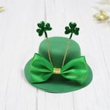 KelaJuan Mini Leprechaun Hats Green Top Hats Shamrock Party Hats with ...