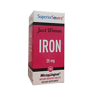Just Women Iron 25 mg Superior Source 90 Sublingual Tablet - Walmart.com