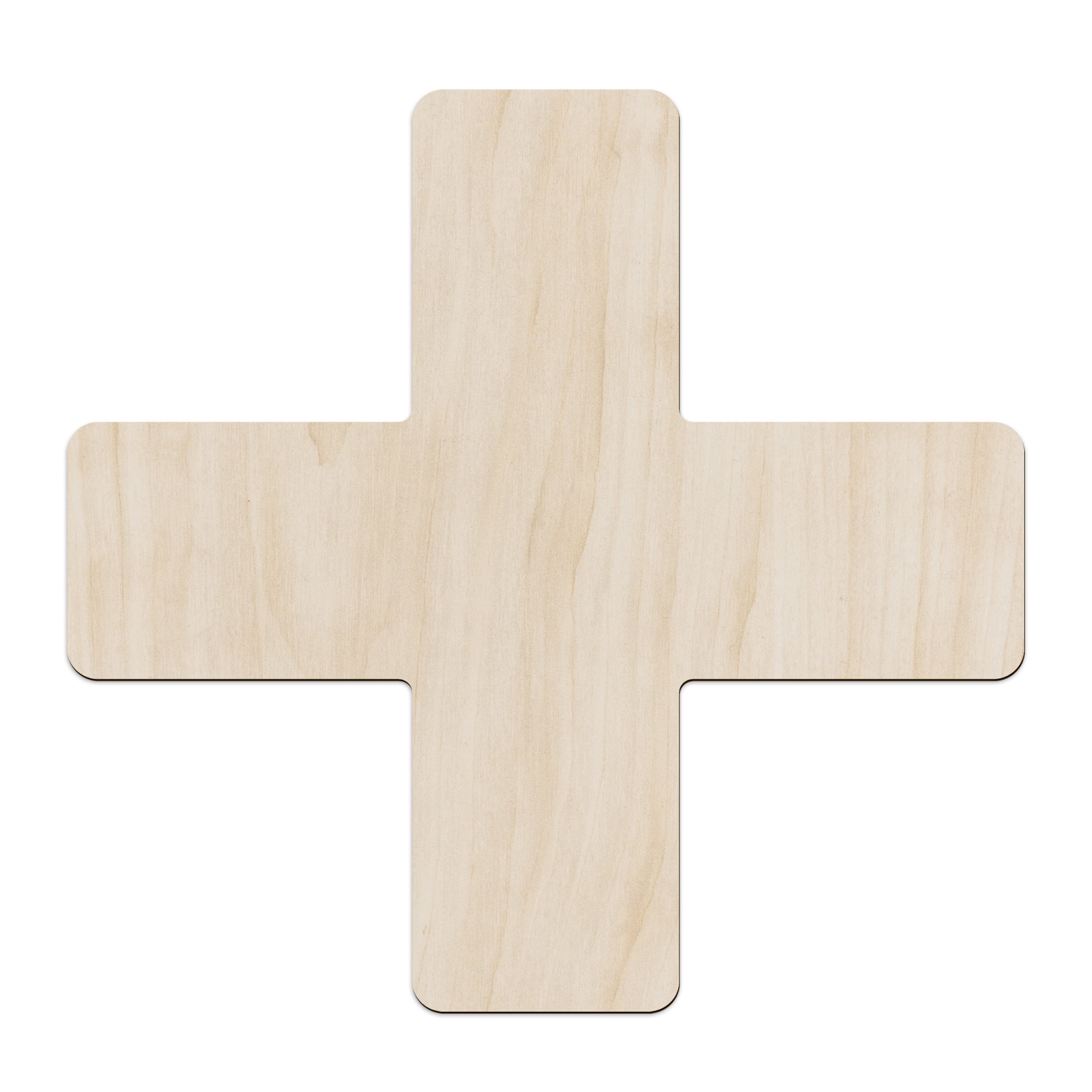 Plus Sign Wooden Wall Art, Simplistic Math Related Symbol Education ...