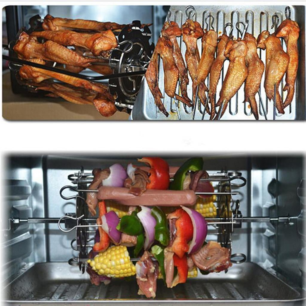212mm/250mm Stainless Steel BBQ Kebab Maker - Meat/Corn Skewers Machine ...
