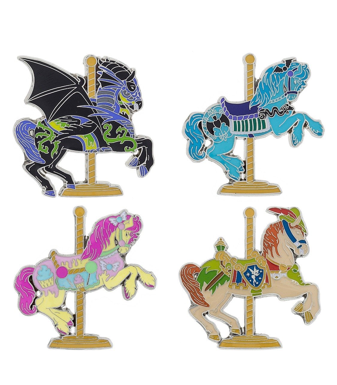Disney Parks Carousel Horse Pin Set New with Card - Walmart.com
