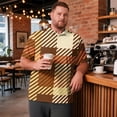 GrmtClth Men's Big & Tall Retro Check Button Shirt Short Sleeve Plaid ...