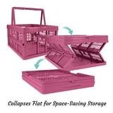 Home+Solutions 3 Piece Collapsible Basket Set - Berry Pink Plastic ...