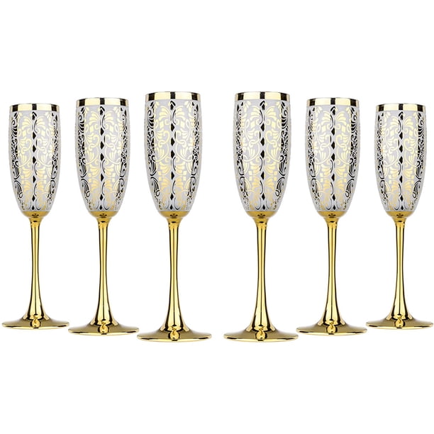 Liberty Collection Elegant and Modern Crystal Champagne Flutes Set for ...