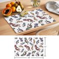 Abstract Retro Cotton Linen Placemats Set of 4, Tribes Man Playing ...