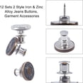 12 Sets 2 Style Iron Zinc Alloy Button Pins for Jeans Garment ...