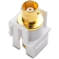 ASIASN-5-Pack Gold-Plated BNC Keystone Jack Inserts in White - Walmart.com
