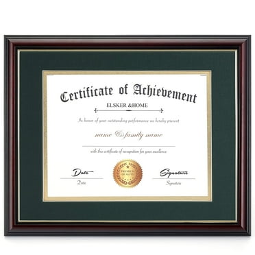 ELSKER&HOME Double Diploma Frame - Wood-Made for Two 8.5x11 Inch ...