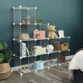 12 Cube Metal Wire Cube Storage DIY Closet Cabinet Shelf Organizer ...