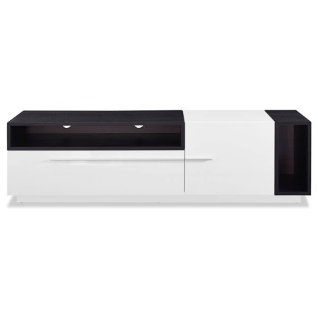 Whiteline Modern Living White Esther Contemporary Oak Veneer ...