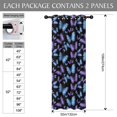 Butterfly and Blue Purple Black Pattern Blackout Curtains,Triple Weaved ...