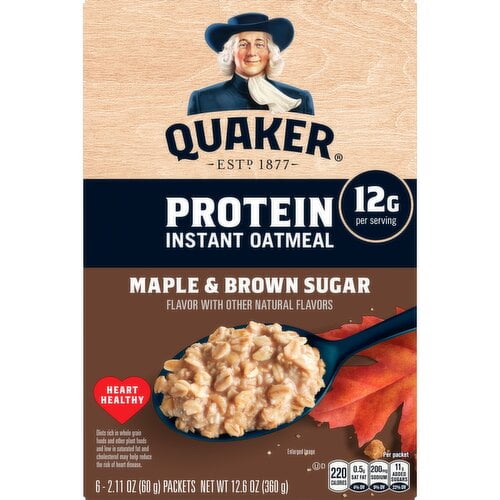 Quaker Instant Oatmeal Protein Variety Pack 51.3 oz, 24 Count - Walmart.com