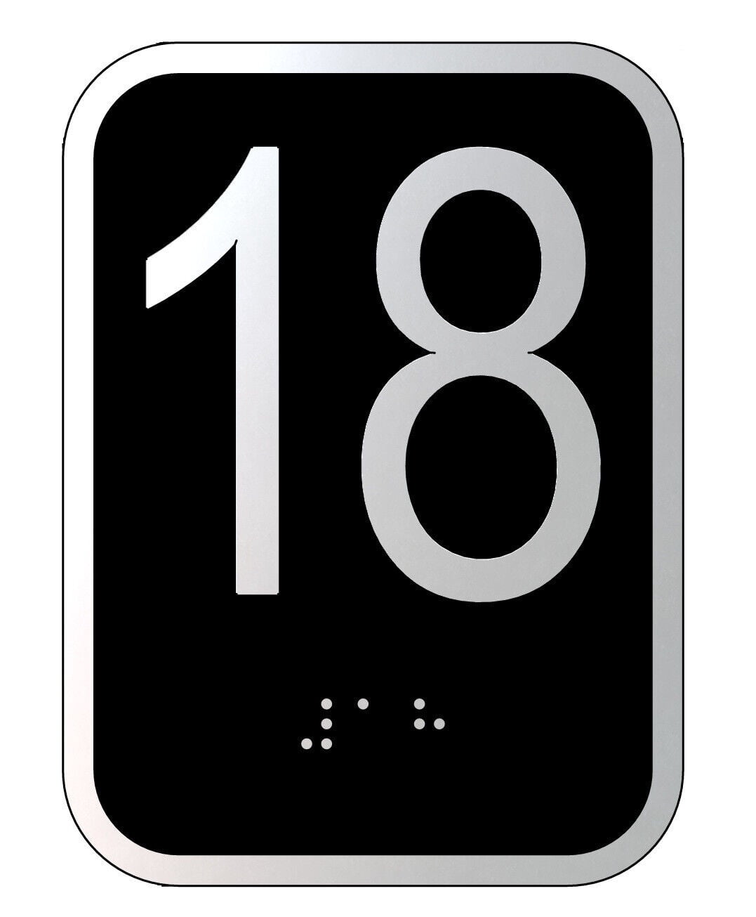 Elevator floor number 18 sign- Elevator Jamb Plate 18 ( 3x4, cast Iron ...