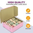 [10 Pack] Pink Bakery Boxes - 8 x 8 x 4 Inches Pink Cake Boxes - Pastry ...