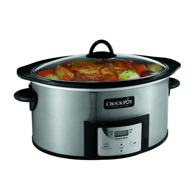 Crock-Pot SCCPVC609-SC 6-Quart Oval Slow Cooker w/ Dipper Stainless ...