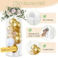 3-Pieces Clear Cylinder Pedestal Stands for Party Large White Cake ...