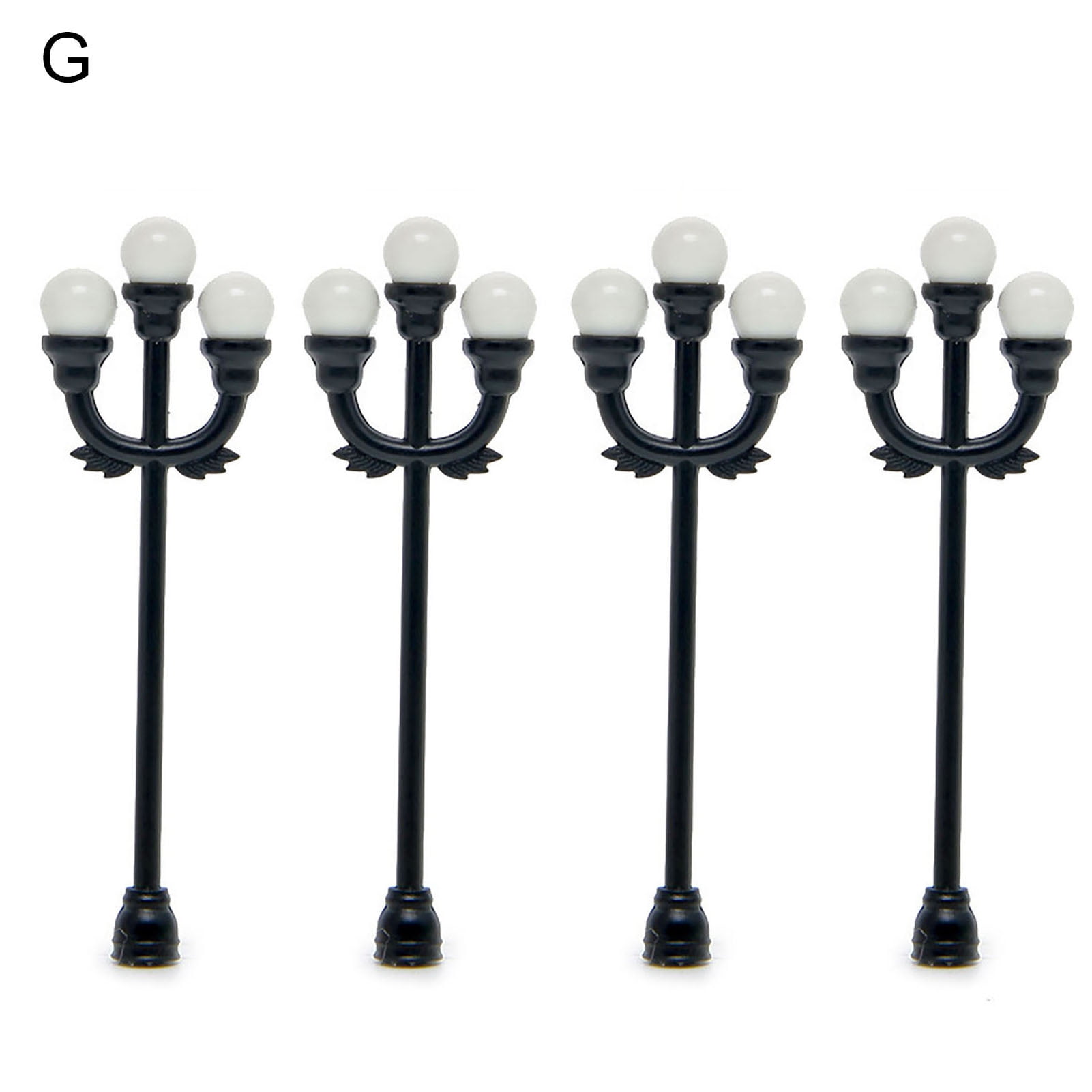 4pcs Mini Miniature Street Light Model, Outdoor Pathway Lantern Post ...