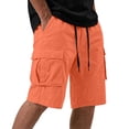 BRANROY Men's Classic Fit Cargo Shorts - Drawstring Multi-Pocket Chino ...