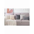 Grey Velvet Embossed Wavy Texture Decorative Throw Pillow Cover, Modern ...