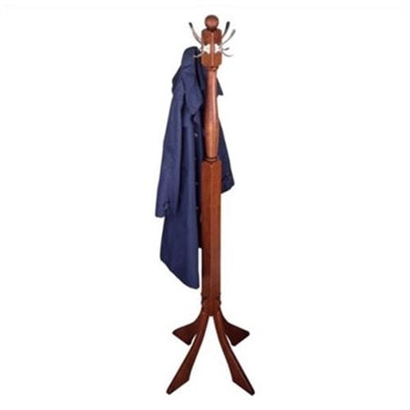 Winsome Wood Sherlock 4-Double Hook Coat Tree, Walnut Finish - Walmart.com