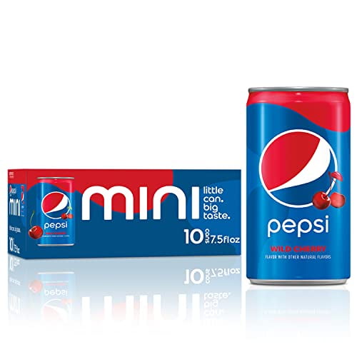 Pepsi Wild Cherry Mini Cans, 7.5oz 10pk â€‹ - Walmart.com