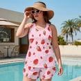 Binienty Tankini Top and Shorts Set, Strawberry Spot Design Side ...