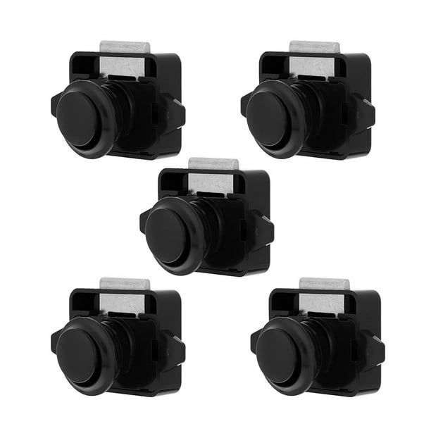 mmirethe 5x Black Push Button Drawer Cupboard Catch Lock Push Button ...
