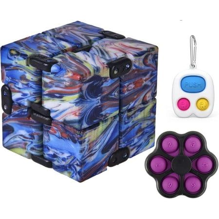 Infinity Cube Fidget Pad Toy Mini Pop Bubble Fidget Toy Pack Anxiety ...