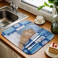 Dish Drying Mat for Kitchen Counter Bathing Cat Drying Pad Absorbent ...