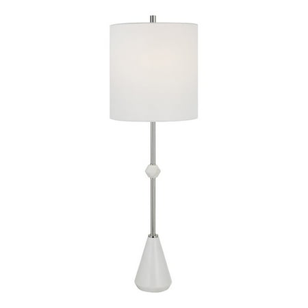 Uttermost Chantilly Modern Marble Steel and Fabric Buffet Lamp in White | Walmart Canada